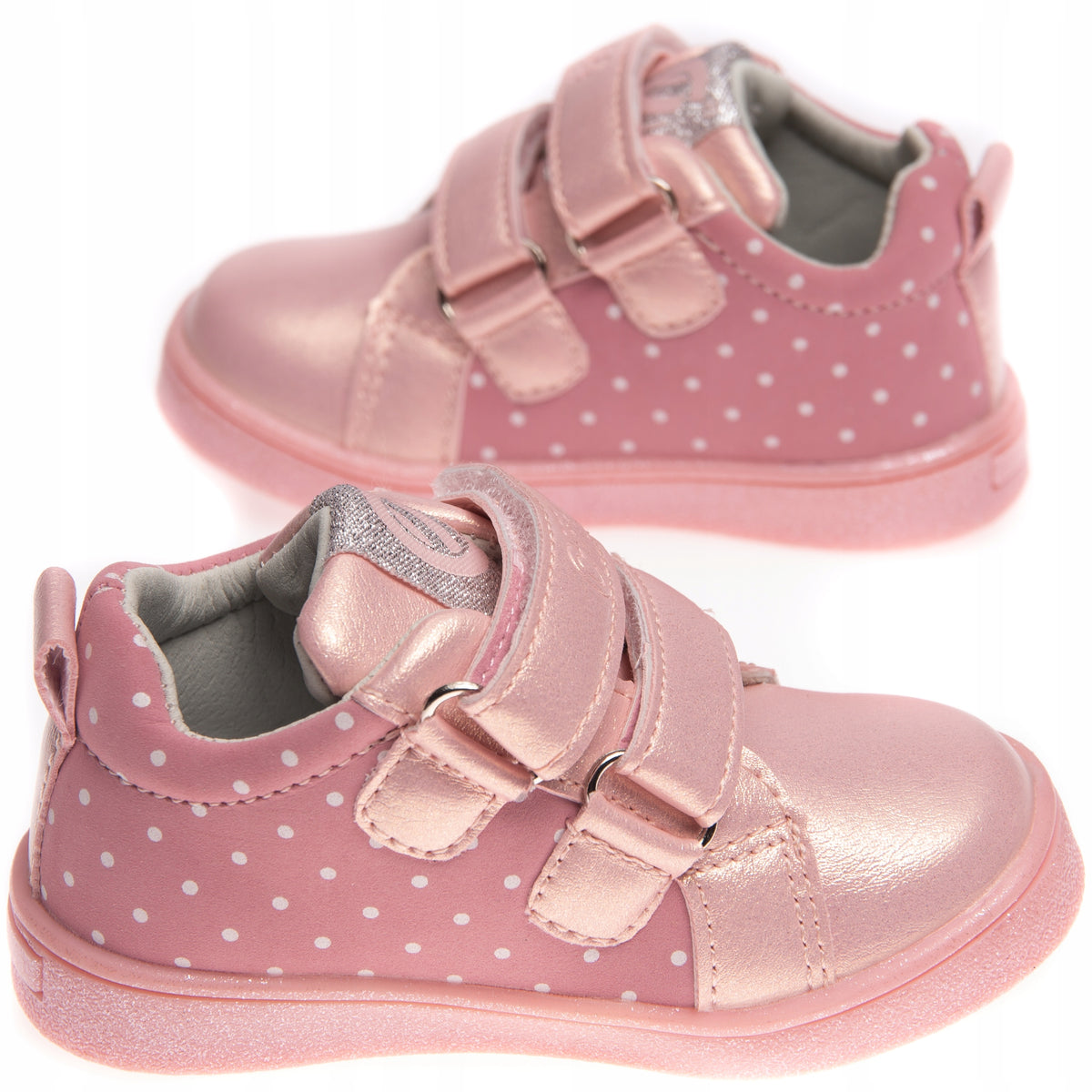 Girls' Pink Sneakers with Butterflies | P549PINK – Luxahaus Beyond