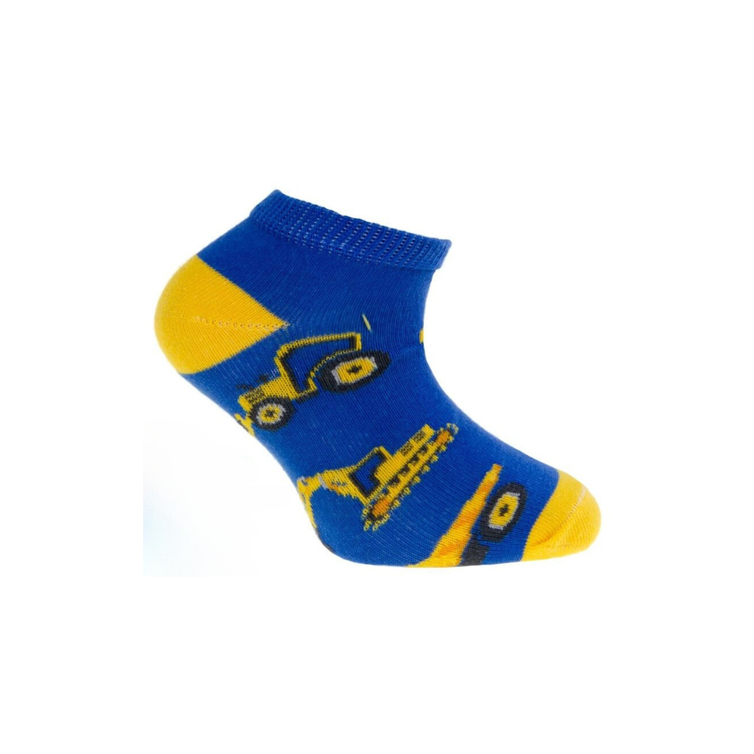Boys' Navy Blue Ankle Socks with Cars Pattern | CSB170-027-NB ...