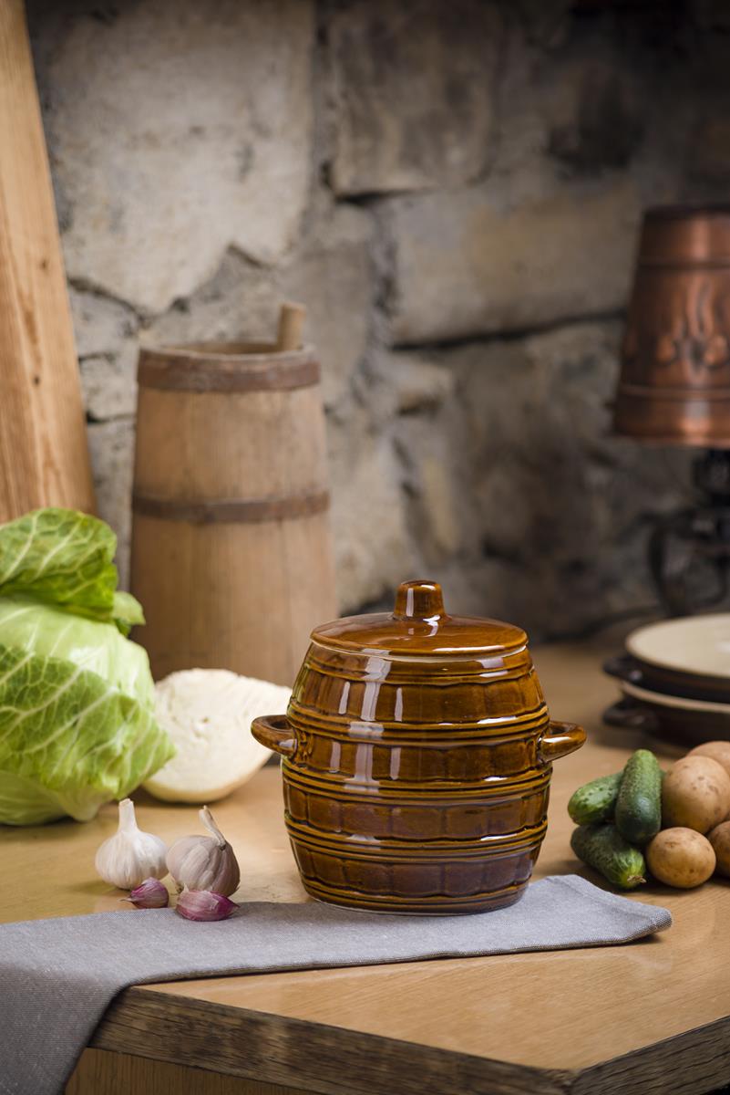 8 Liters Stoneware Pickling Crock Pot with Lid - Ogórki | KR-02-8l ...