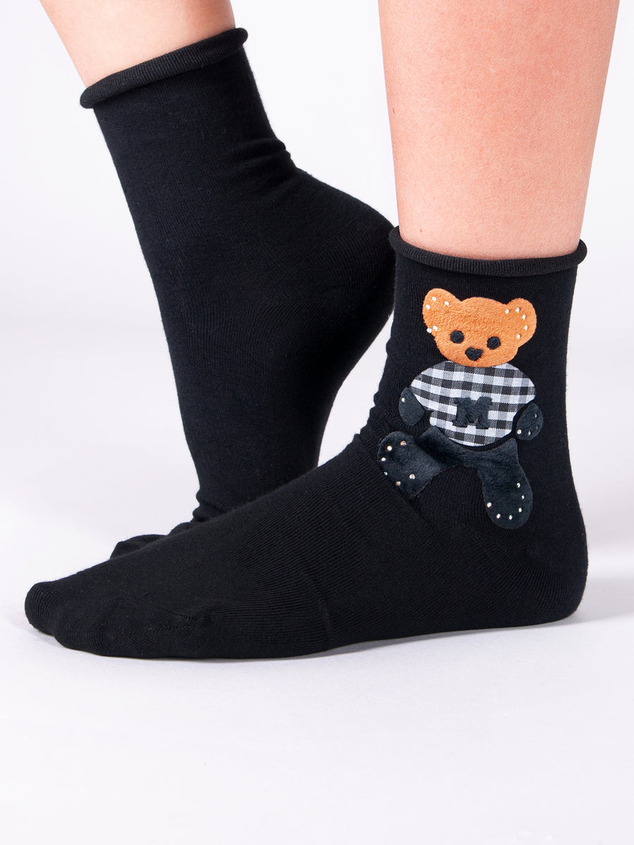YO! Women's Socks with Sparkling Details | SKA-0095K – Luxahaus Beyond