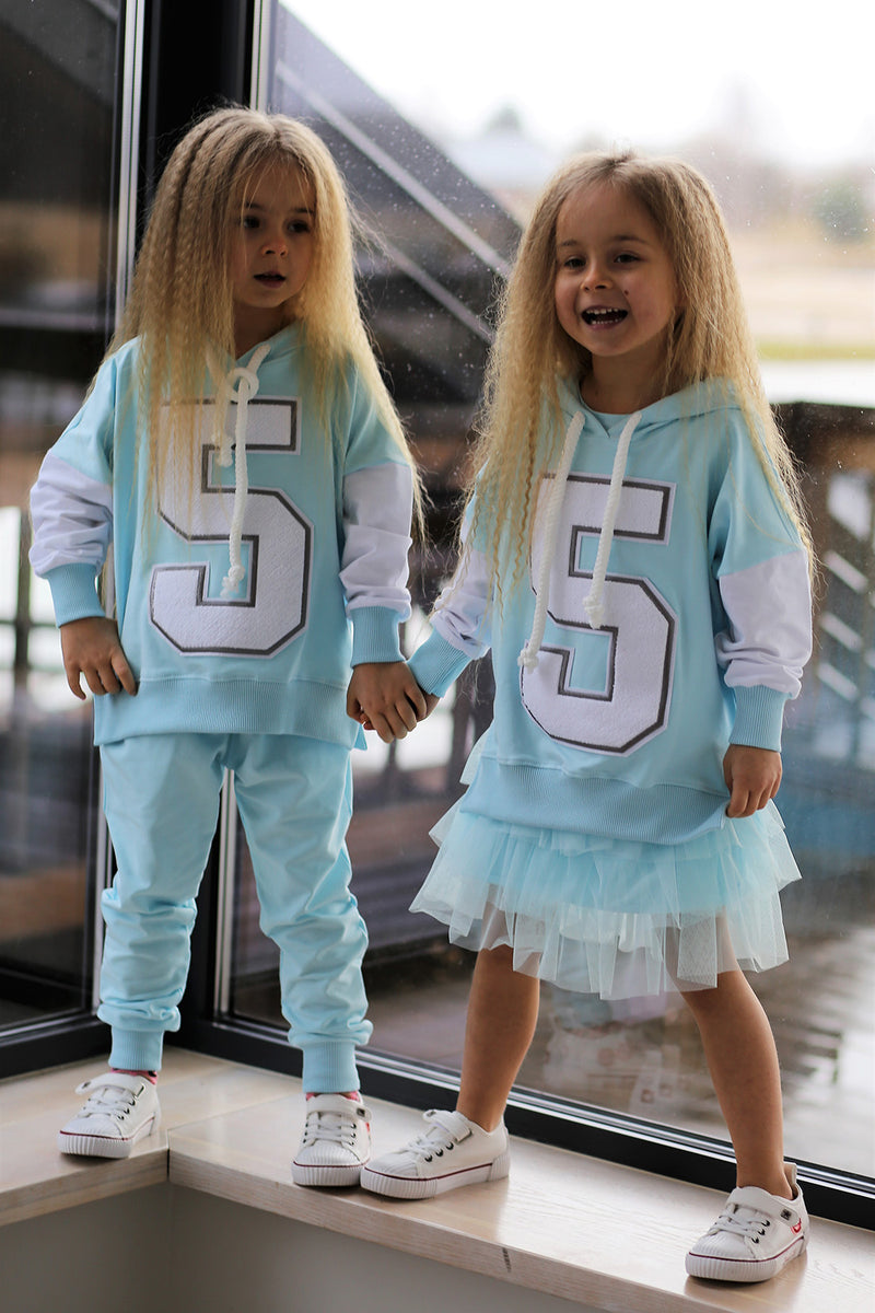 Girl's Light Blue - High-Five Hoodie | Q-015 – Luxahaus Beyond