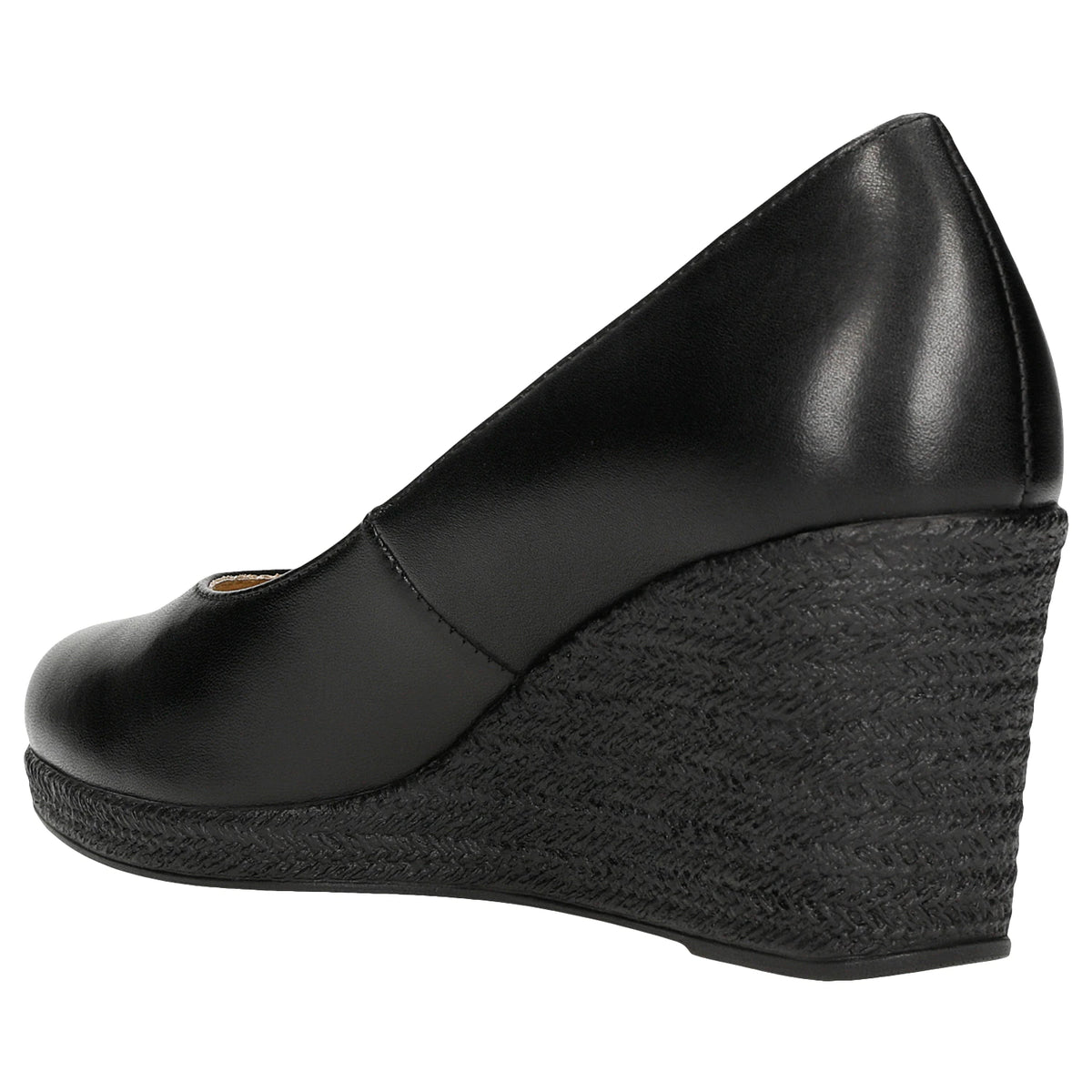 Wojas Black Leather Closed Toe Wedges | 35077-51 – Luxahaus Beyond