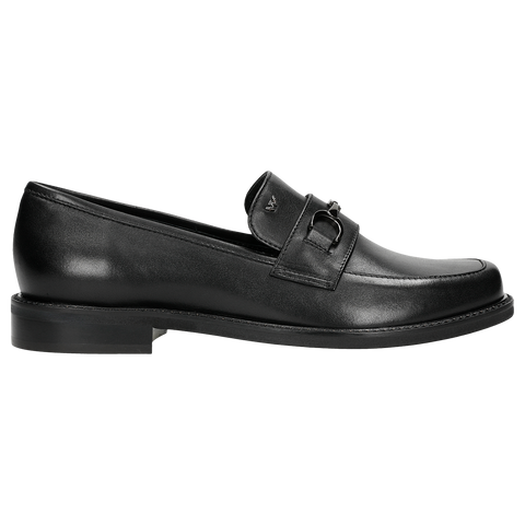 Wojas Black Leather Loafers with Black Logo | 46092-51 – Luxahaus Beyond