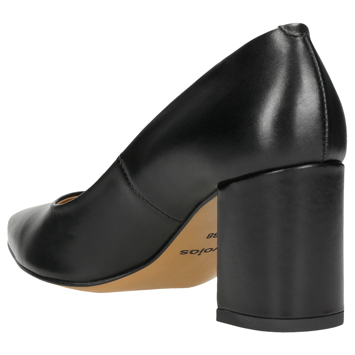 Wojas Black Leather High Heels with Wojas Logo | 35027-51 – Luxahaus Beyond